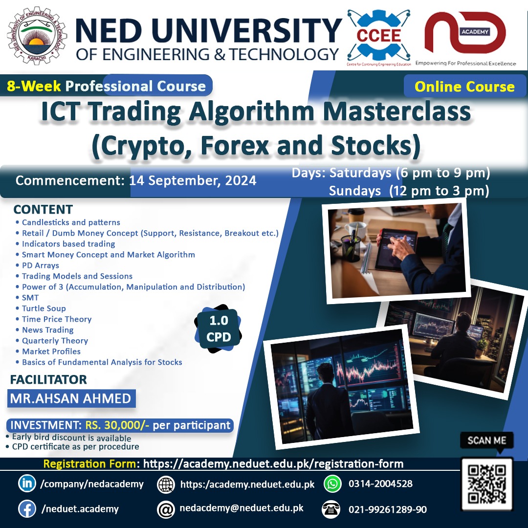 ICT trading algorithm masterclass (crypto, forex and stocks) | NED Academy - CCEE | CMPP